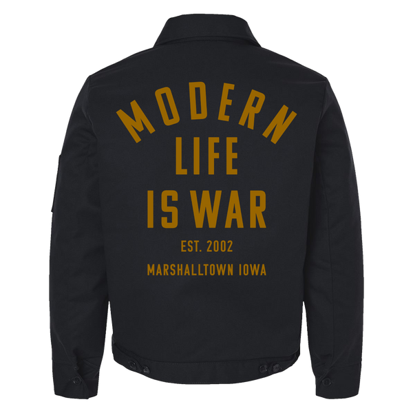 Modern Life Is War "Marshalltown Iowa" Insulated Black Work Jacket ...