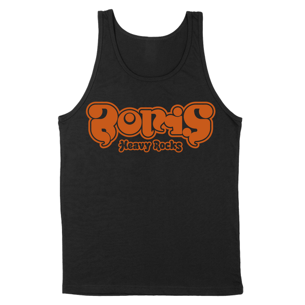 Boris "Heavy Rocks: Orange Logo:” Premium Black Tank Top - Deathwish Inc