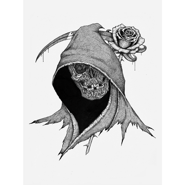 Anthony Lucero "Reaper And Rose" Giclee Print - Deathwish Inc