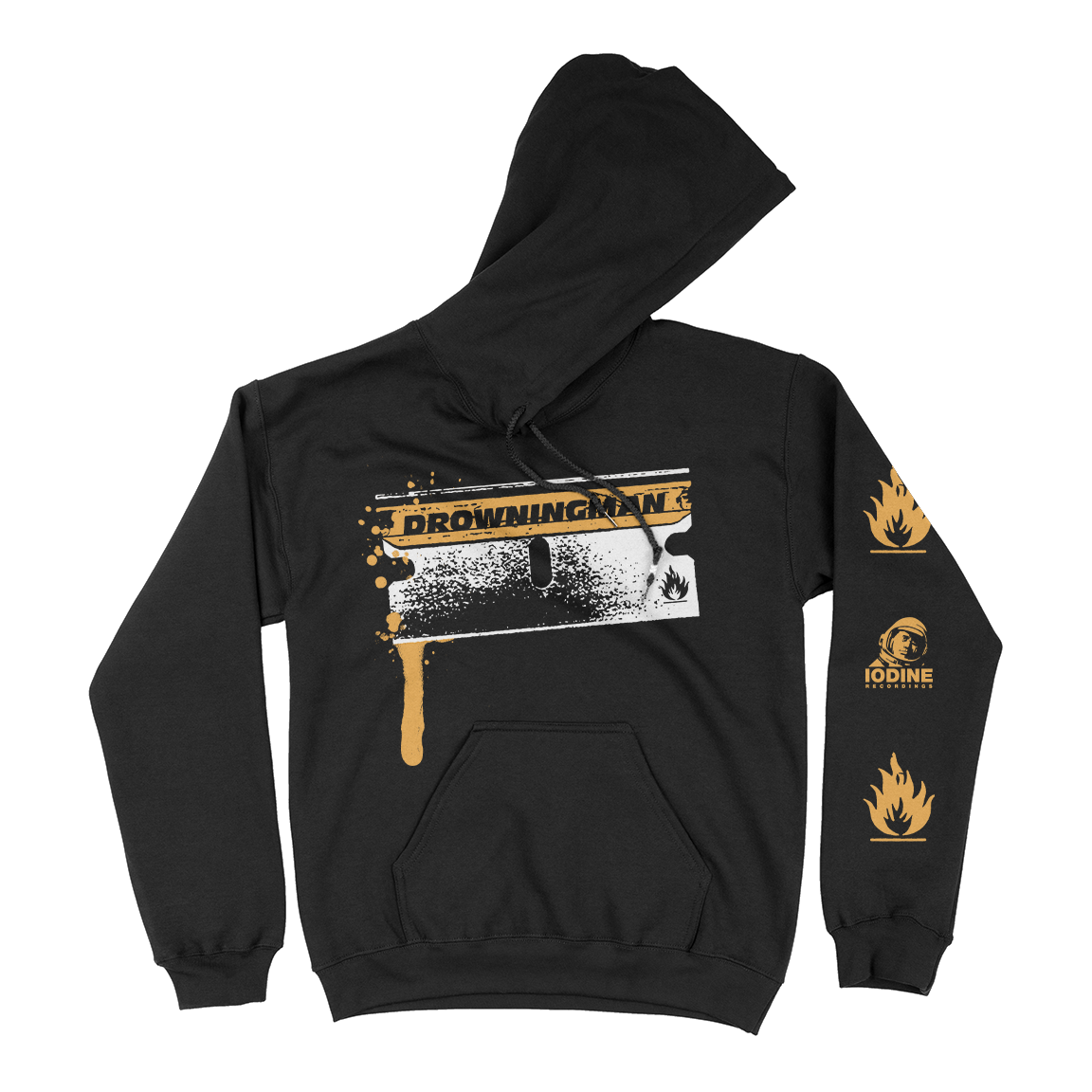 Drowningman “Razor” Black Hooded Sweatshirt - Deathwish Inc