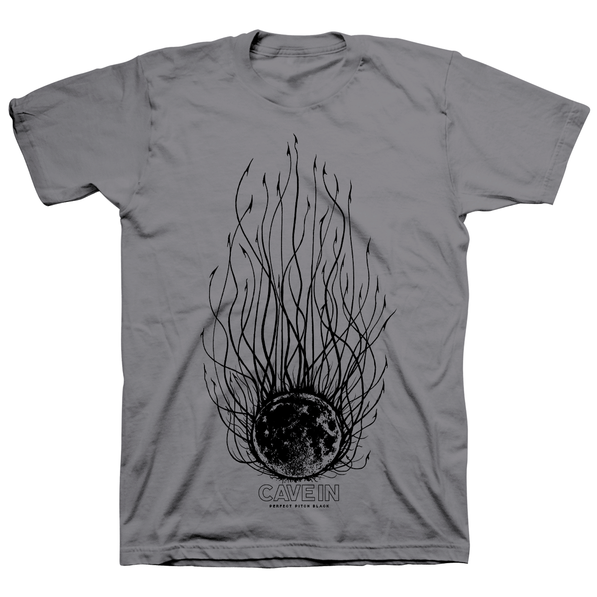 Cave In "Perfect Pitch Black: Evil Moon" Grey T-Shirt - Deathwish Inc