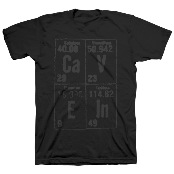 Cave In "Elements (Stacked) Grey" Black T-Shirt - Deathwish Inc