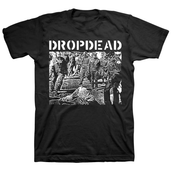 Dropdead "Cops: White" Black T-Shirt - Deathwish Inc