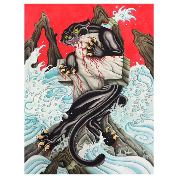 Marc Nava "Panther's Rock of Ages" Giclee Print - Deathwish Inc