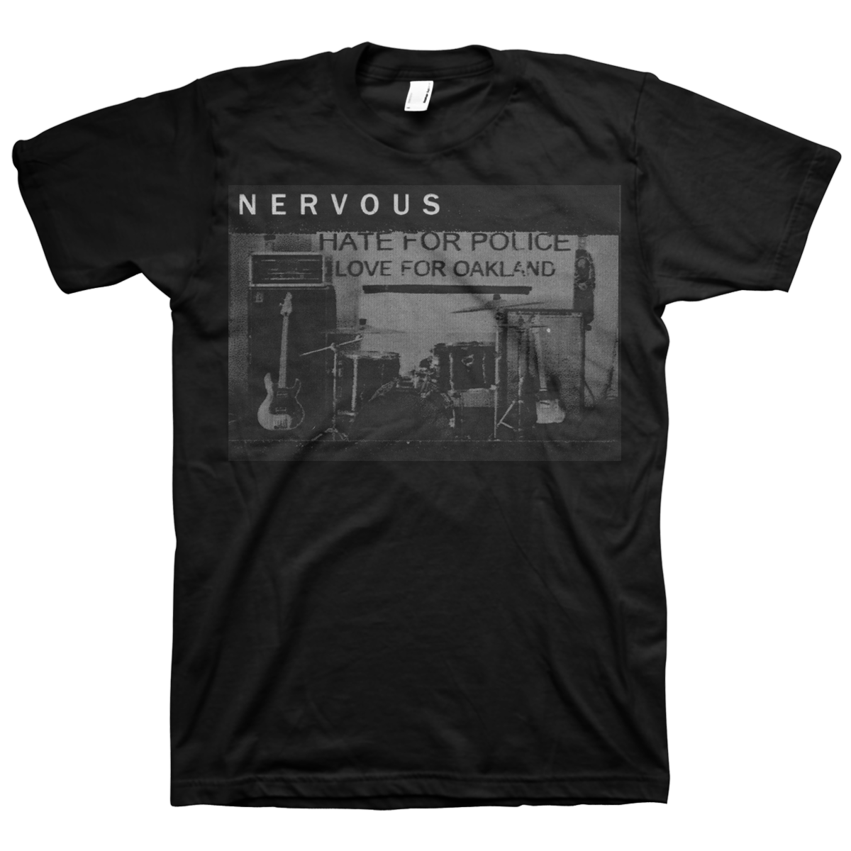 Nervous "Police" Black T-Shirt - Deathwish Inc