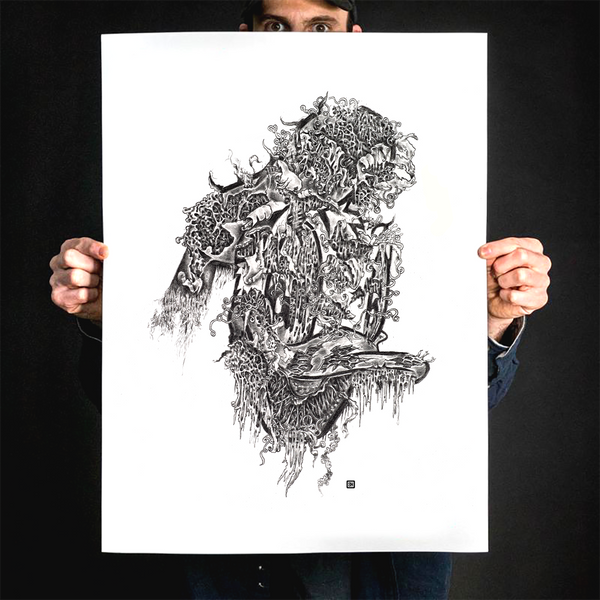 Seldon Hunt "Decayed Toons: Donald" Giclee Print - Deathwish Inc