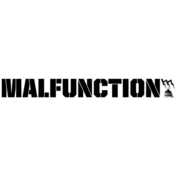 Malfunction "Giant Logo: White" Sticker - Deathwish Inc